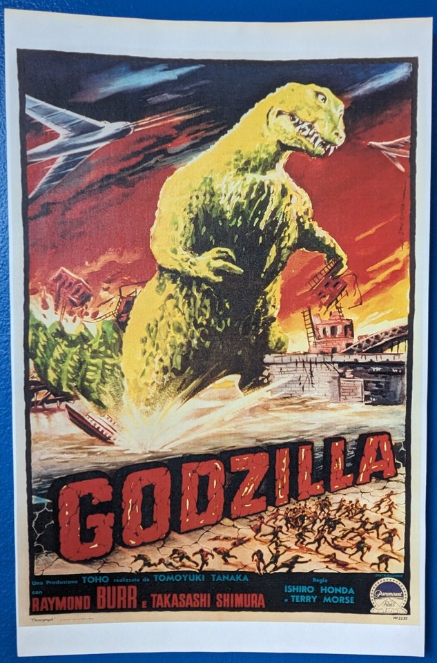 Godzilla Poster, Vintage 1954 "Chronograph" Reprint, Paramount, Toho ...