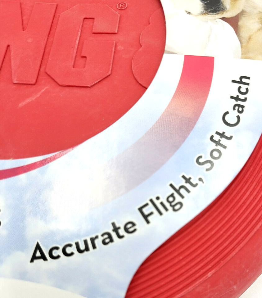 KONG Flexible Flyer Frisbee LARGE 9" Durable Soft Rubber Dog Fetch Toy ...