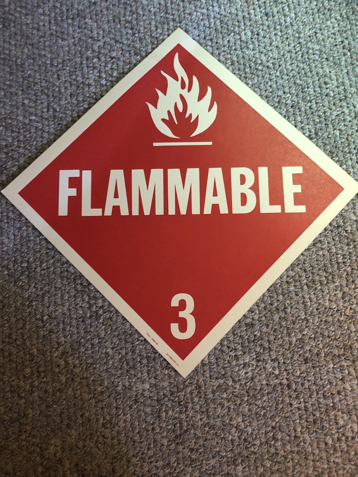 Vintage Automobilia Flammable Kresky Placard Semi Truck Cardstock 11 ...