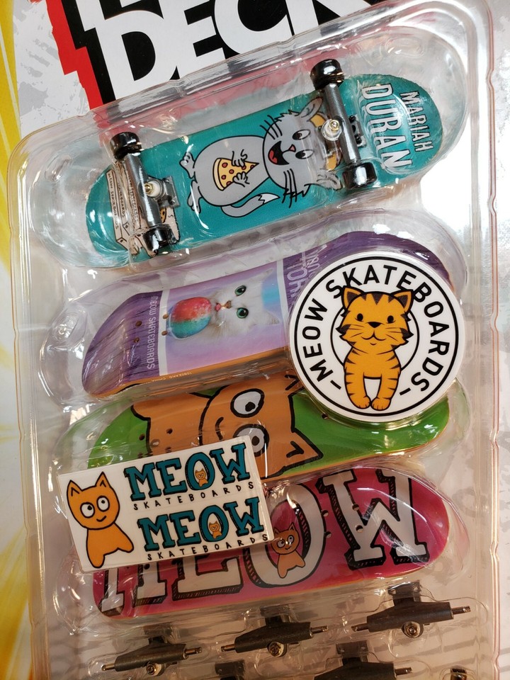 TECH DECK 4 Pack Finger Cat Boards MEOW SKATEBOARDS Trucks Wheels | eBay