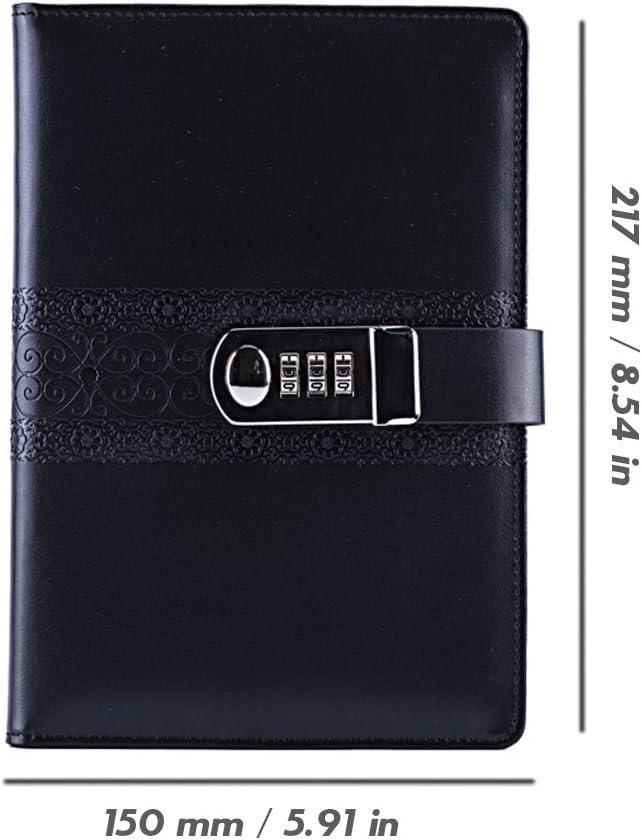 PU Leather Locking Journal Writing Notebook, Vintage Daily Notepad | eBay