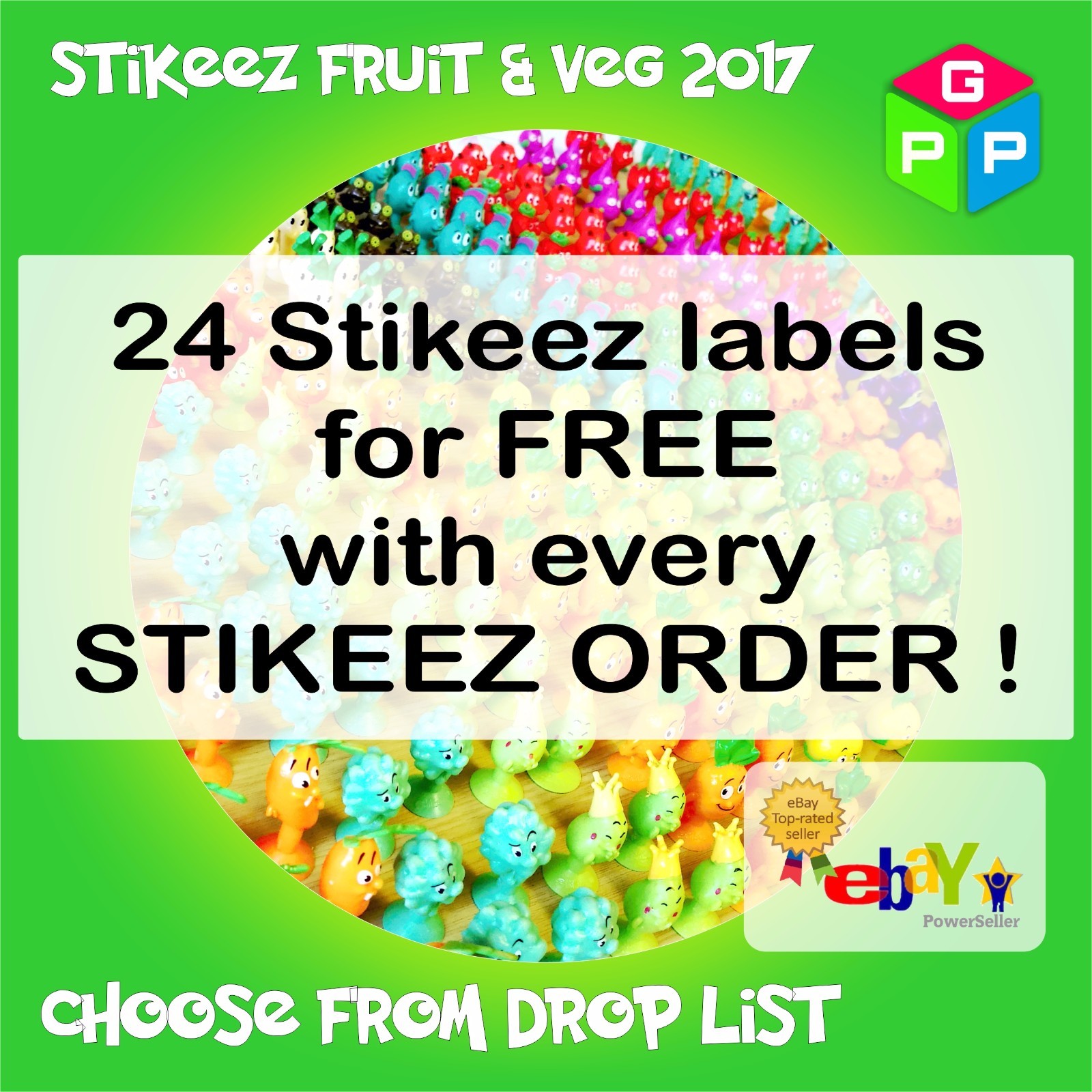 Lidl Stikeez Fruit & Vegetables 2017, full set, collector box stikiz ...