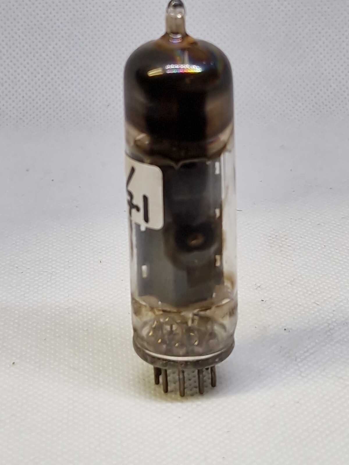 Mullard EL84 6BQ5 Valve Tube 1608 K4 Code Angled Disc Getter.. Before ...