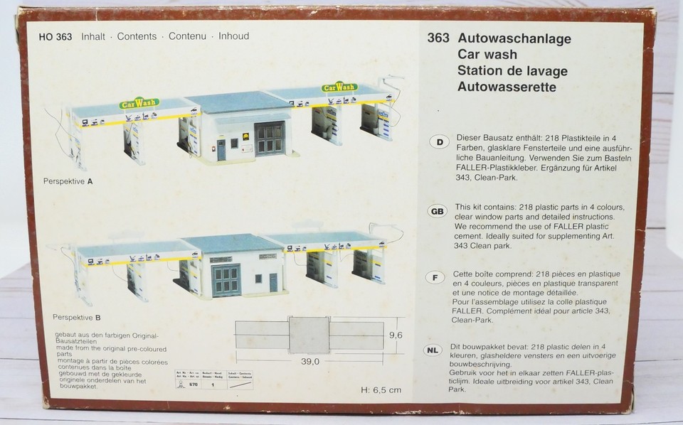 Faller 363, Self-Service Car Wash, Structure Model Kit, HO Scale, Open ...