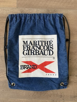 Vtg Denim Marithe Francois Girbaud Jeans Brand X Bag Drawstring ...