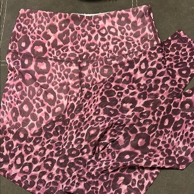 Fabletics Pink Leopard Print Leggings | eBay