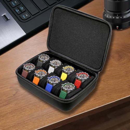 Watch Travel Case for Men Women, 1/2/3/4/5/6/8/10/12 Slots Hard Watch ...