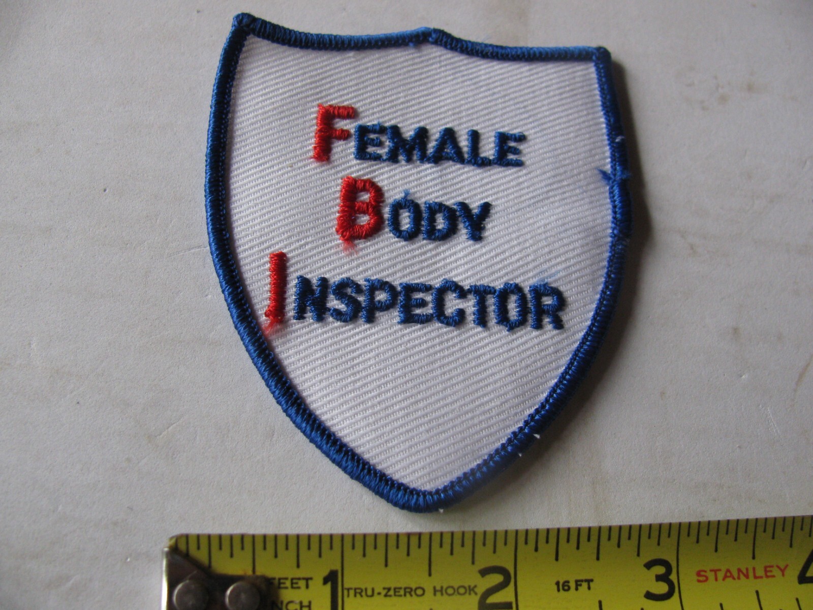 FBI Female Body Inspector 3" Sew On Patch MC New NOS Free Shipping Rare ...