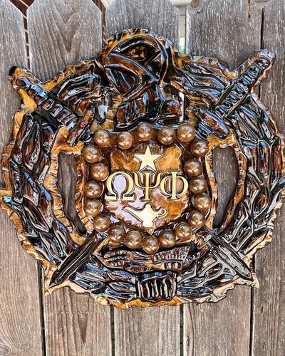 Wooden Omega Psi Phi Shield. A Shield Like No Other!!!! | eBay