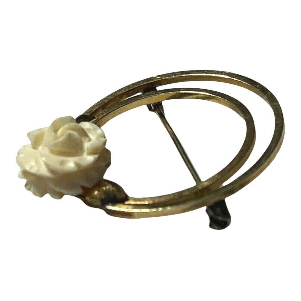 Bojar Brooch Pin 12K Gold Filled Flower Circles 1.5 X 1.25" Vintage | eBay