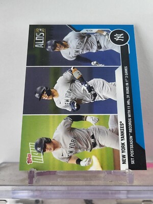 New York Yankees Card #366 Frazier Judge Stanton Record 2020 Blue /49 ...