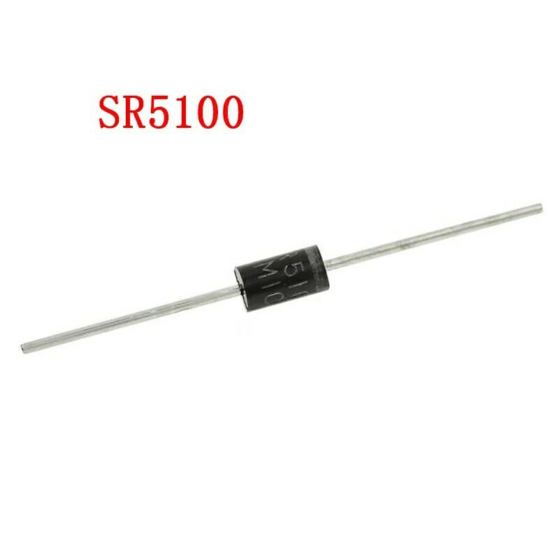 LOT 5X diode SCHOTTKY SB5100 5A 100V- DO201 SR5100=SB5100=SB5B0 MBR5100 ...