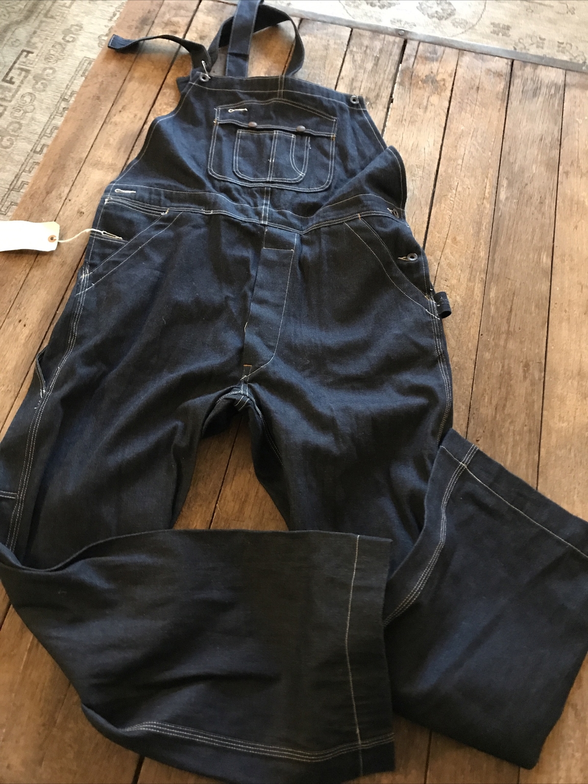 Rrl double rl mens roper raw rigid blue size m salvaged OVERALL ...