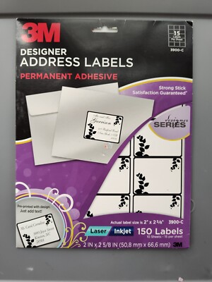 3M Special Events & Designer Series Permanent 2" x 2 5/8" Labels | eBay