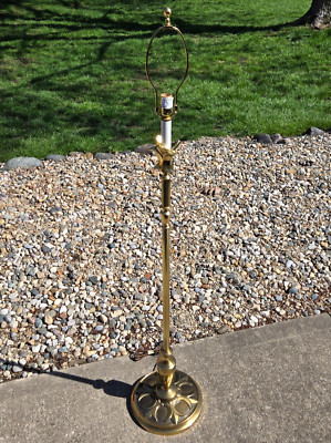 Stiffel model #3424 brass floor lamp with ornate cast base, 60" - Nice ...