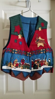 Handmade Holiday Christmas Vest Medium | eBay