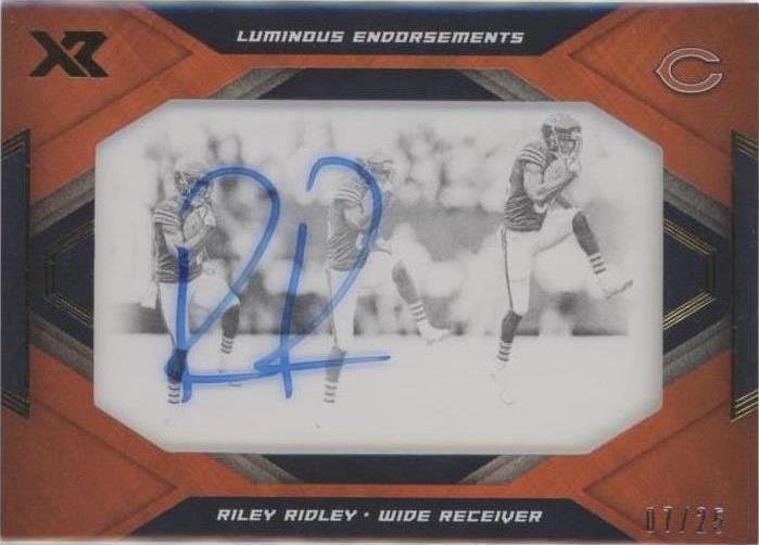 2019 Panini XR - Luminous Endorsements Riley Ridley #LE-RR Orange /25 ...