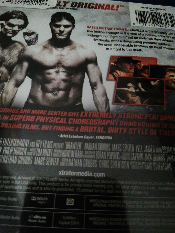 Brawler (DVD disc only, 2011) Nathan Grubbs, Marc senter, pell james ...