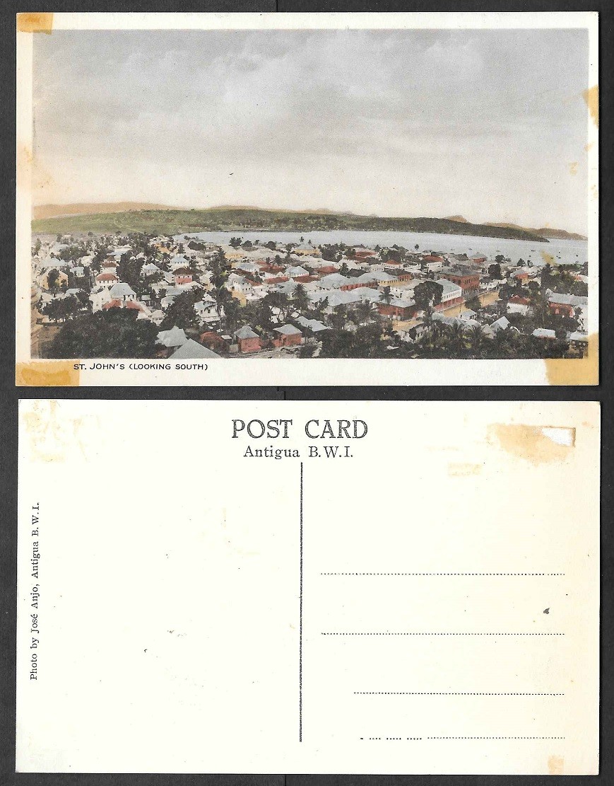 Old British West Indies Postcard B.W.I. - Antigua - St. John's Looking ...