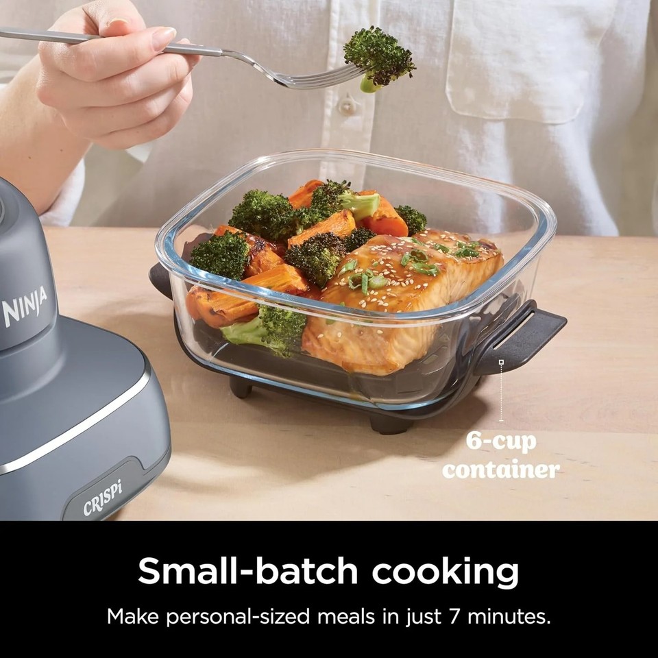 Ninja Crispi 4-in-1 Glass Air Fryer, 4 Qt & 6 Cup Containers ...