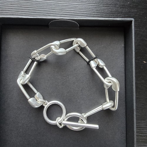 Rockett St George Silver Tone Safety Pin Bracelet RRP £38, NEW In Box ...