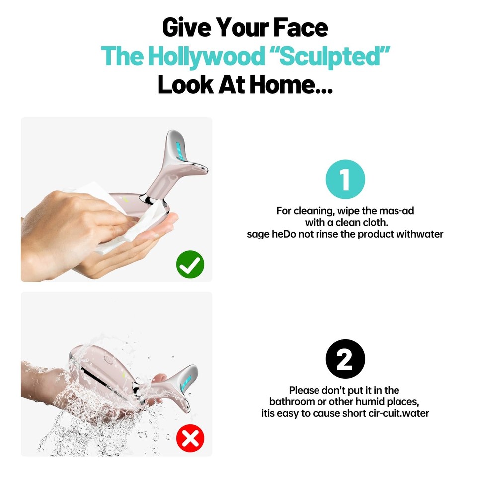 Red Light Therapy for Face, Floverkity LED Face Massager, RED Light ...