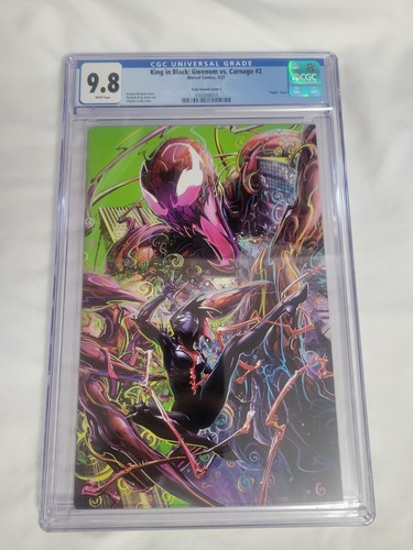 King in Black Gwenom vs Carnage #2 Cgc 9.8 Blacklight Cover Crain ...