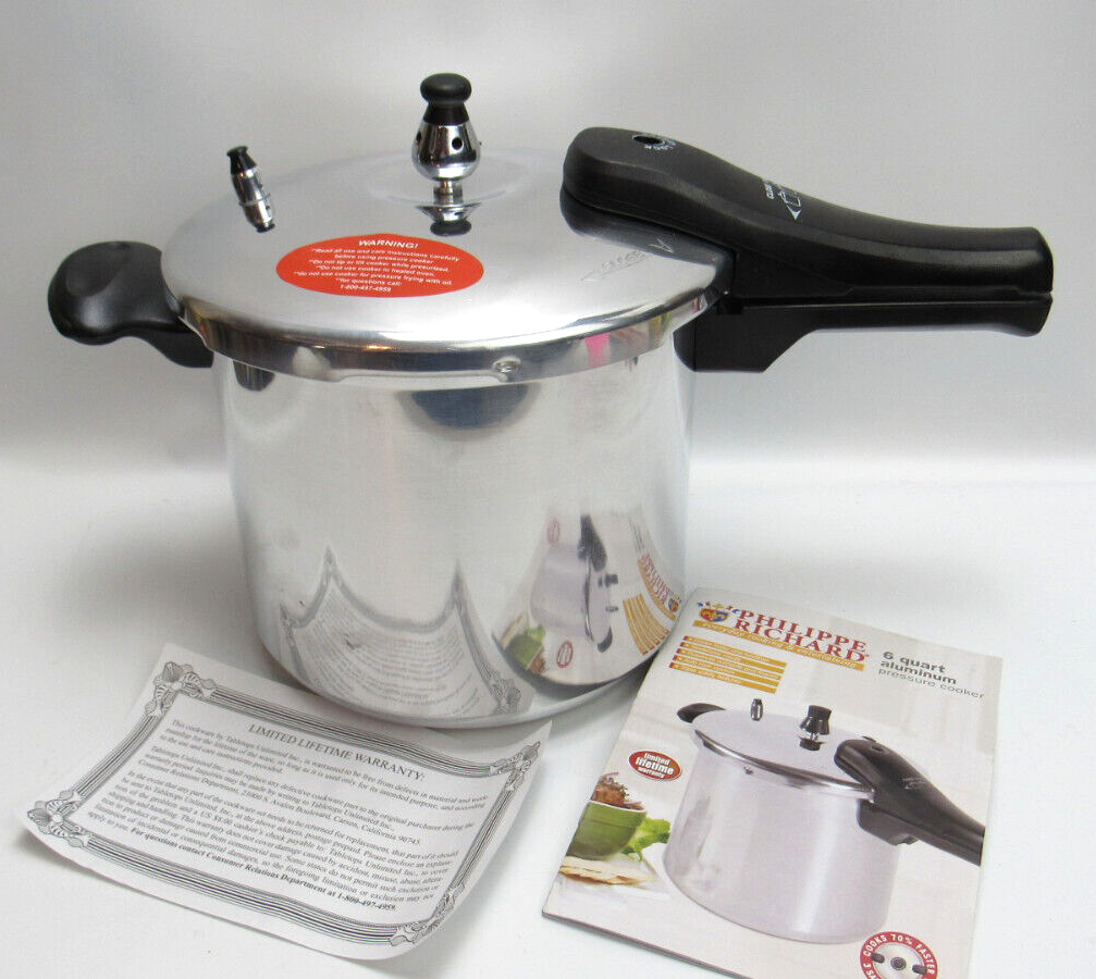 PHILIPPE RICHARD 6 quart ALUMINUM PRESSURE COOKER NEW no Box | eBay