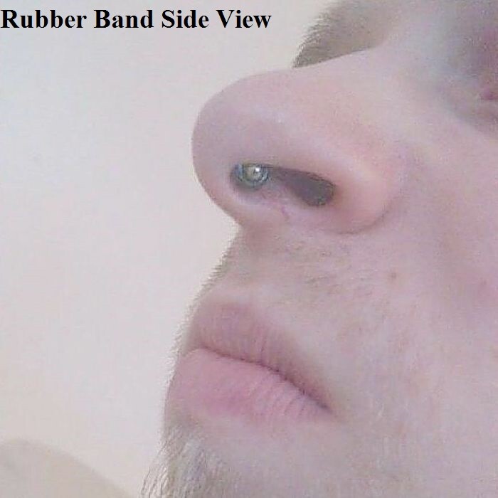 Surgical Steel 8 Gauge 10 mm Length with Rubber Band SEPTUM KEEPER. | eBay