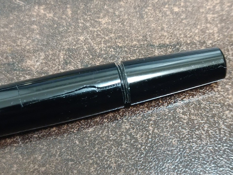 OLD LAMY 27 30 FOUNTAIN PEN BLACK 14ct GOLD NIB GERMANY SPARES / PARTS ...