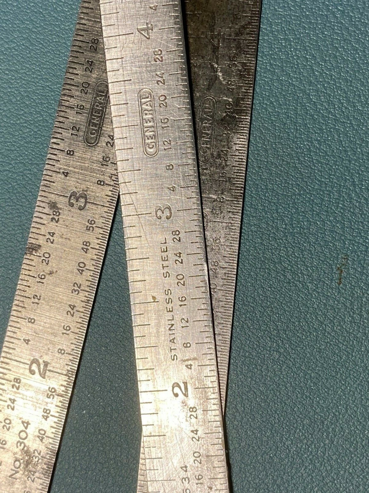 Vintage General Tools CF 616 SP 6 inch Stainless Steel Rule 634, 302 ...