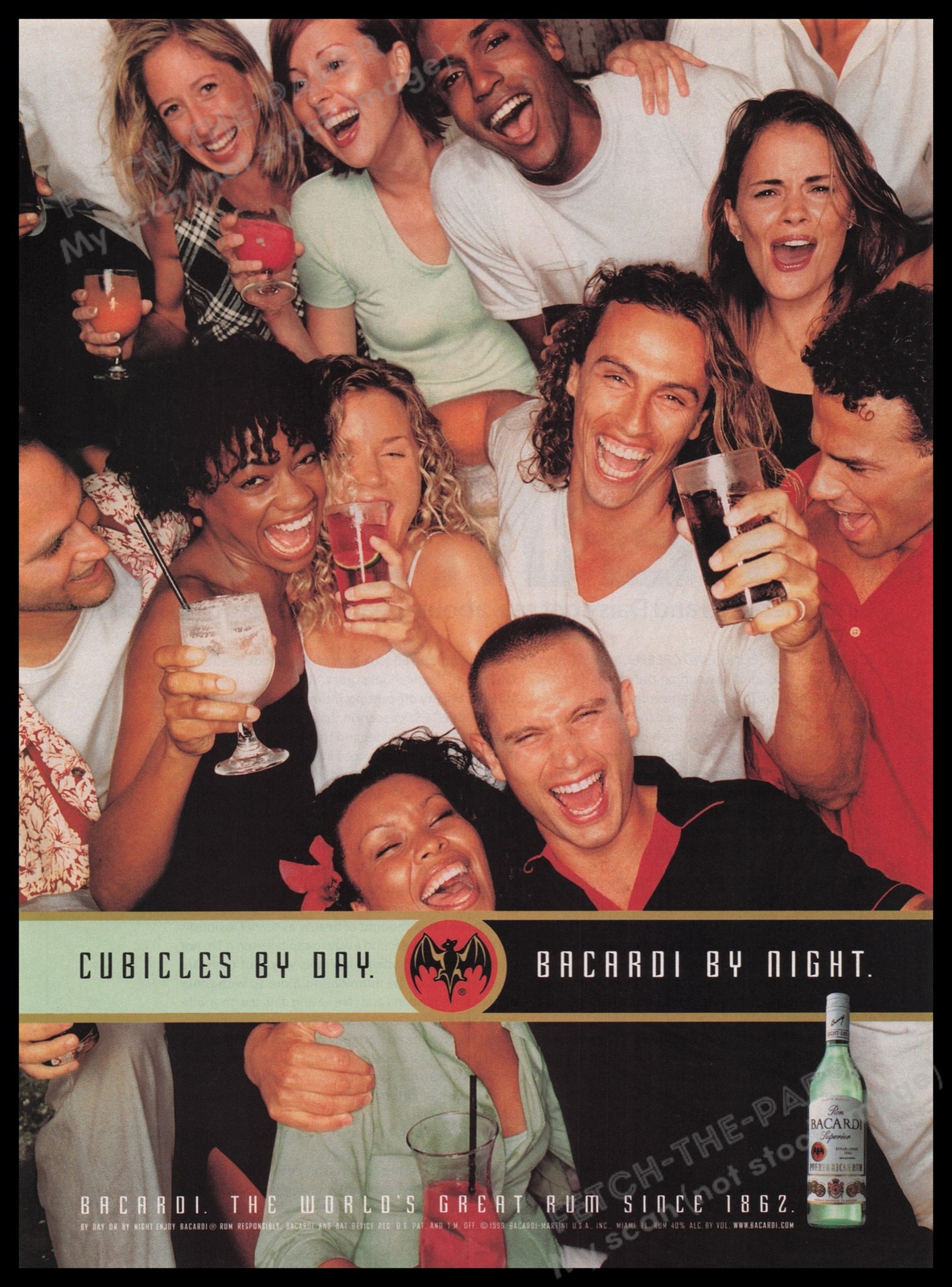 Bacardi Rum 1990s Print Advertisement Ad 1999 Office Party | eBay