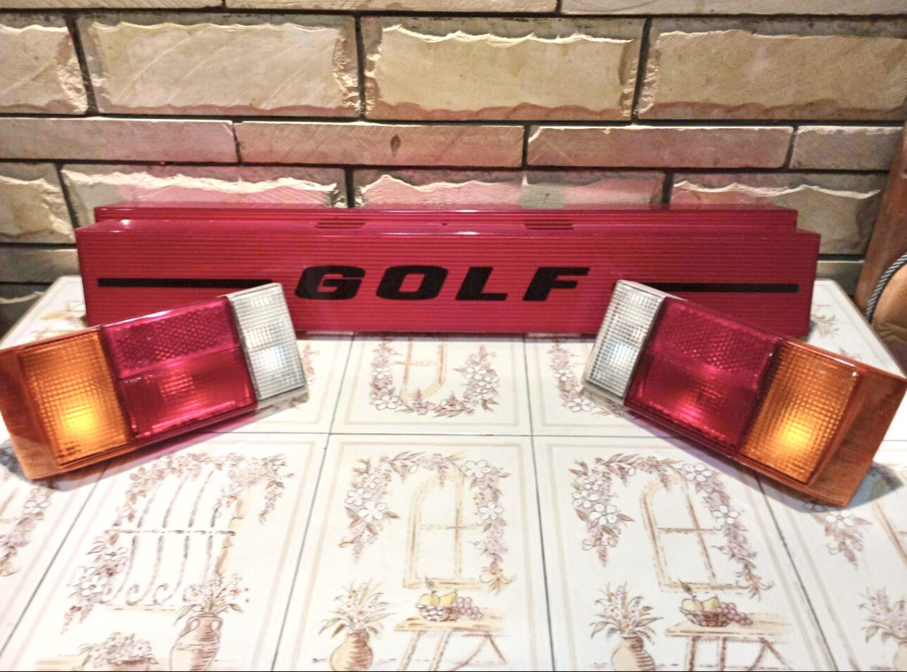 VW GOLF Mk1 LS GLS GTI Rabbit Oettinger Abt Red TailPanel Heckblende ...