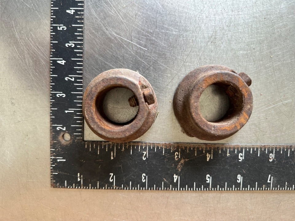 Vintage Matching Barbell Collars Weight Plates | eBay