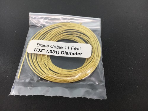 Brass Cable for Weight Regulator Clocks 1/32" .031" Diameter x 11' in ...