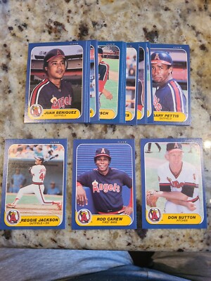 1986 Fleer California Angels Team Set - 24 cards - Reggie, Carew ...