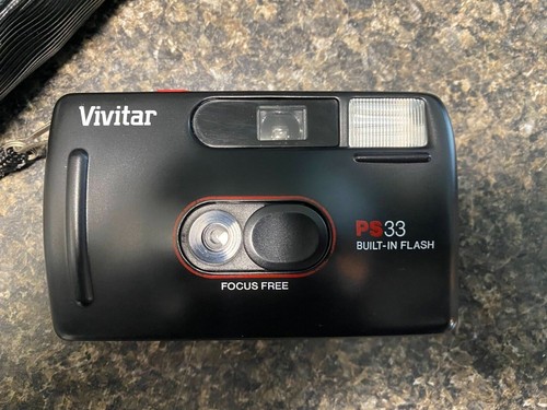 Vintage Vivitar PS:33 Focus Free Built In Flash Camera 35mm Big Picture 1990 | eBay