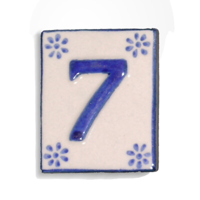 DWBH FF 7x6cm Street Sign Address Plaque Decor Np7 House Number Tile ...