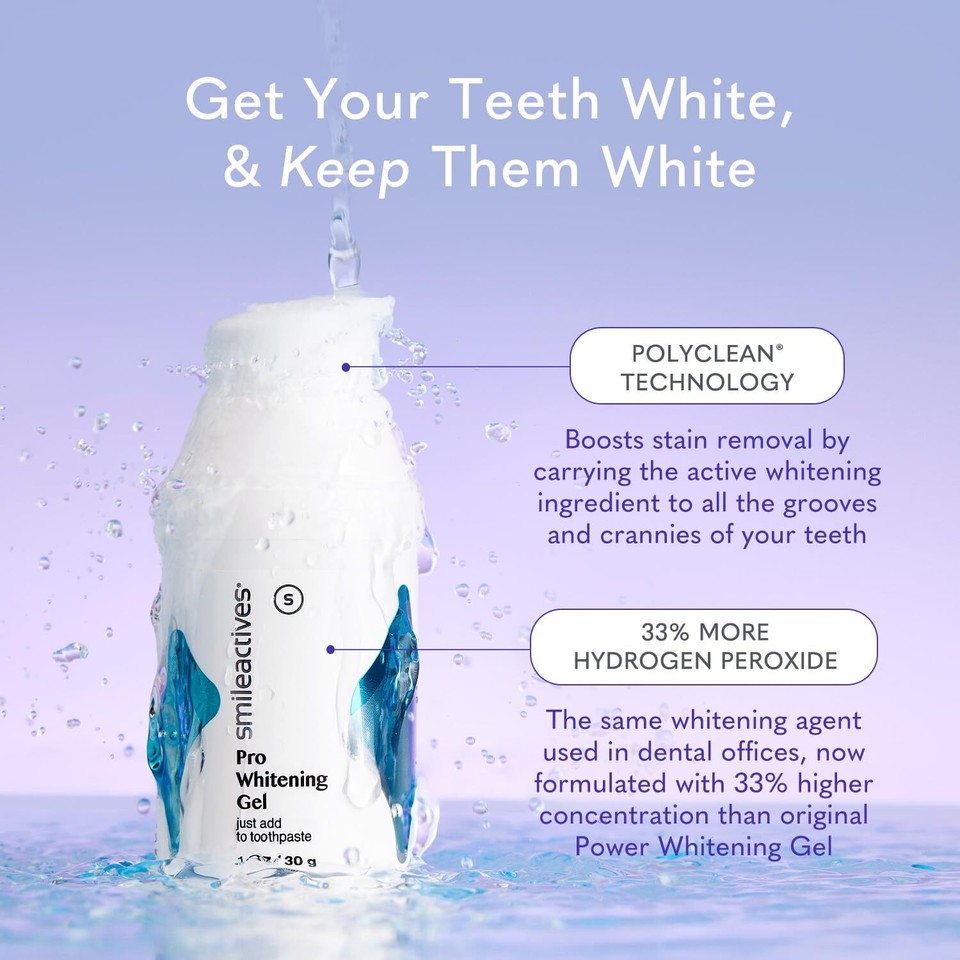 Teeth Whitening Gel for Toothpaste with Clinical-Grade Hydrogen ...