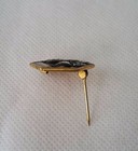 Antique Brooch Lover Couple Pin Japanese Shakudo Gold Silver Metal ...