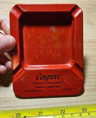 Vintage Cosgrove Hazleton PA Photographer Camera Shop Advertising Metal ...