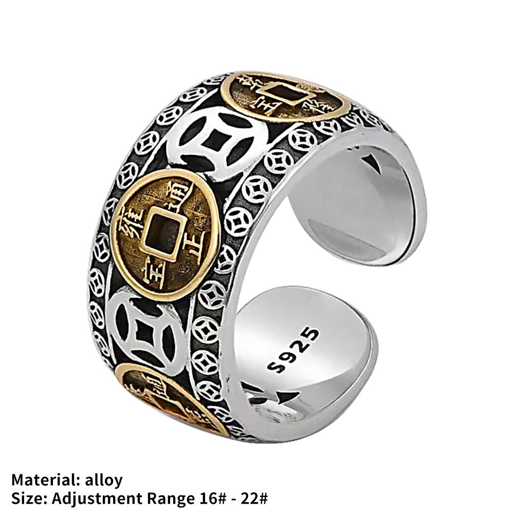 Richluck Max Force Five Emperors Coins Ring Emperor Coin Chinese Feng ...