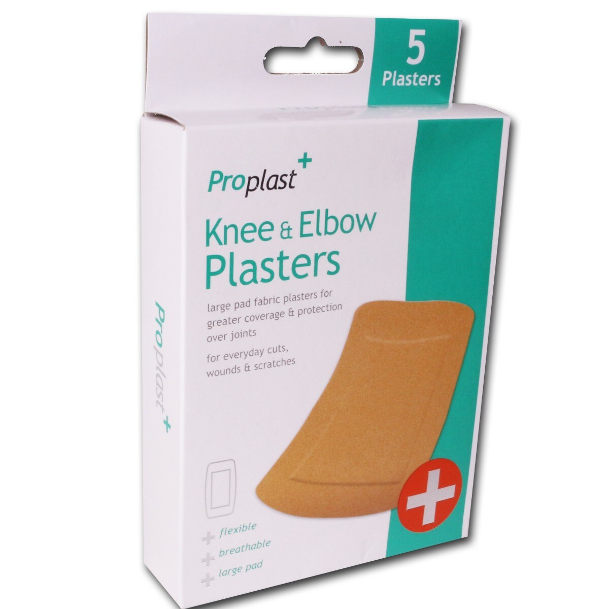 5x LARGE FABRIC PLASTERS Knee/Elbow/Arm/Heel First Aid Cut/Graze/Wound ...