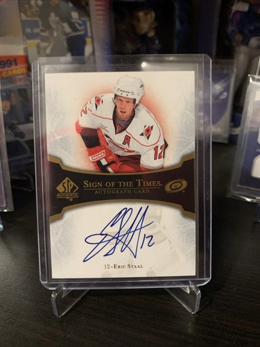 2007-08 SP Authentic Eric Staal Sign of the Times AUTO Hurricanes ...