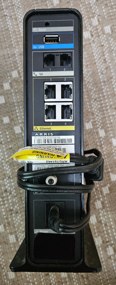 Xfinity Modem Gateway Router ARRIS TG862G/CT WiFi 802.11n w/ Power Cord ...