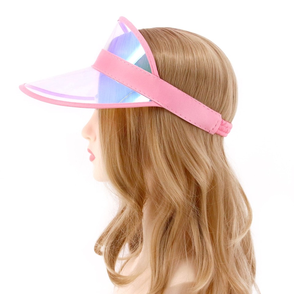 Surkat Plastics Clear Translucent Sun Visor Hat Golf Beach Tennis Poker ...