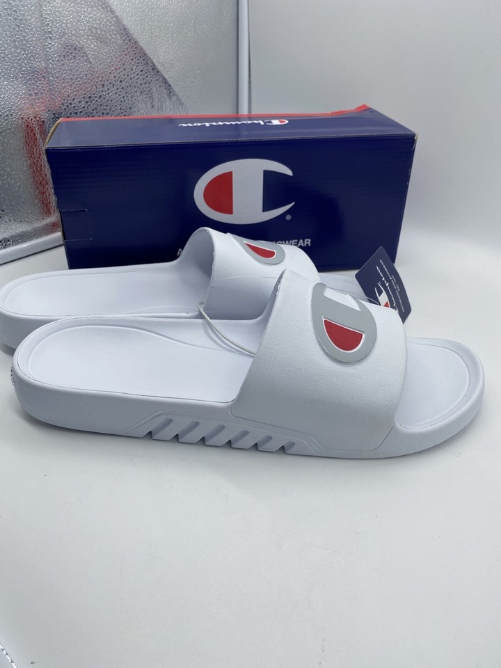 Champion Sandals Womens Size 11 Slip-On White Slides | eBay