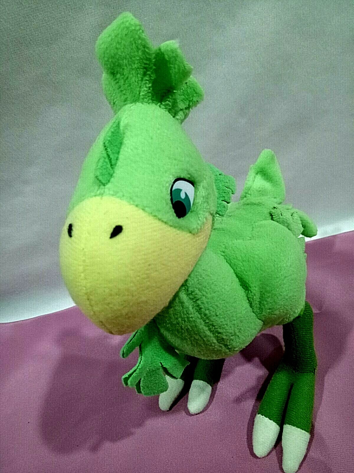 Vintage FINAL FANTASY VII Online GREEN CHOCOBO 8" Plush BANPRESTO Prize ...
