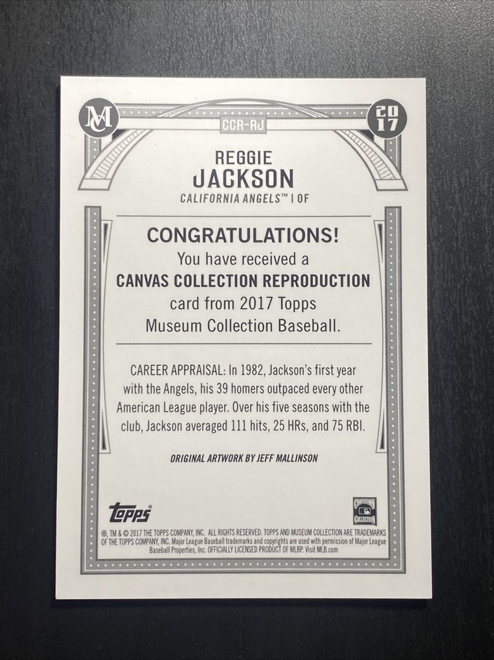 2017 Topps Museum Collection #CCR-RJ REGGIE JACKSON Canvas Collection ...