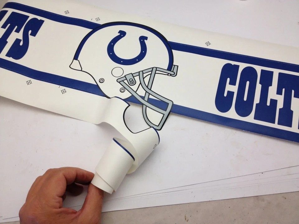 NFL Indianapolis Colts Football Wall Border Pre-Pasted Wallpaper | eBay